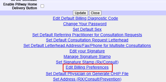 Billing Preferences - BC – Oscar Pro Support