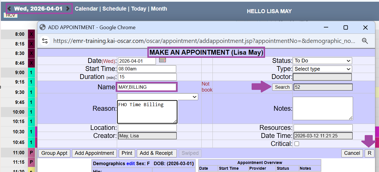 FHO+ New Billing Codes – Oscar Pro Support